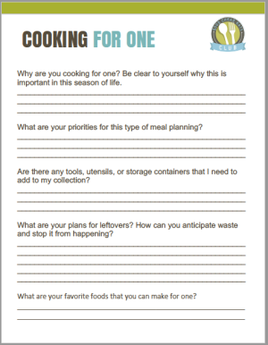 Cooking for One - Good Cheap Eats - E-Store