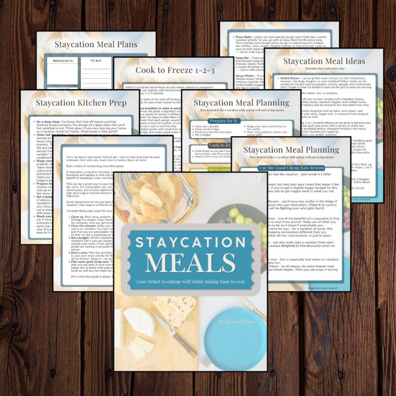 Staycation Meals - Good Cheap Eats - E-Store